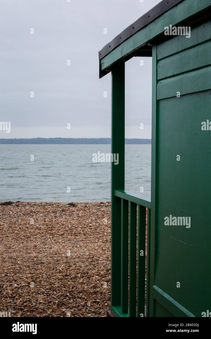 Solent beach huts hi-res stock photography and images - Alamy