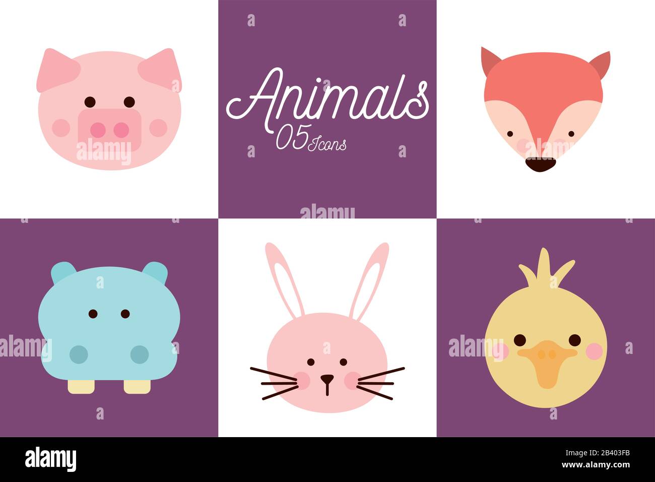 5 animals Stock Vector Images - Alamy