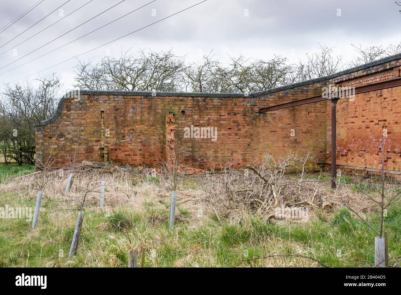 Remains of an abandoned rifle range which was used in both world wars ...
