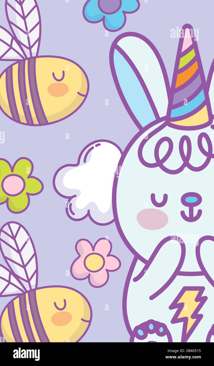 Cartoon illustration bee party hat hi-res stock photography and images ...