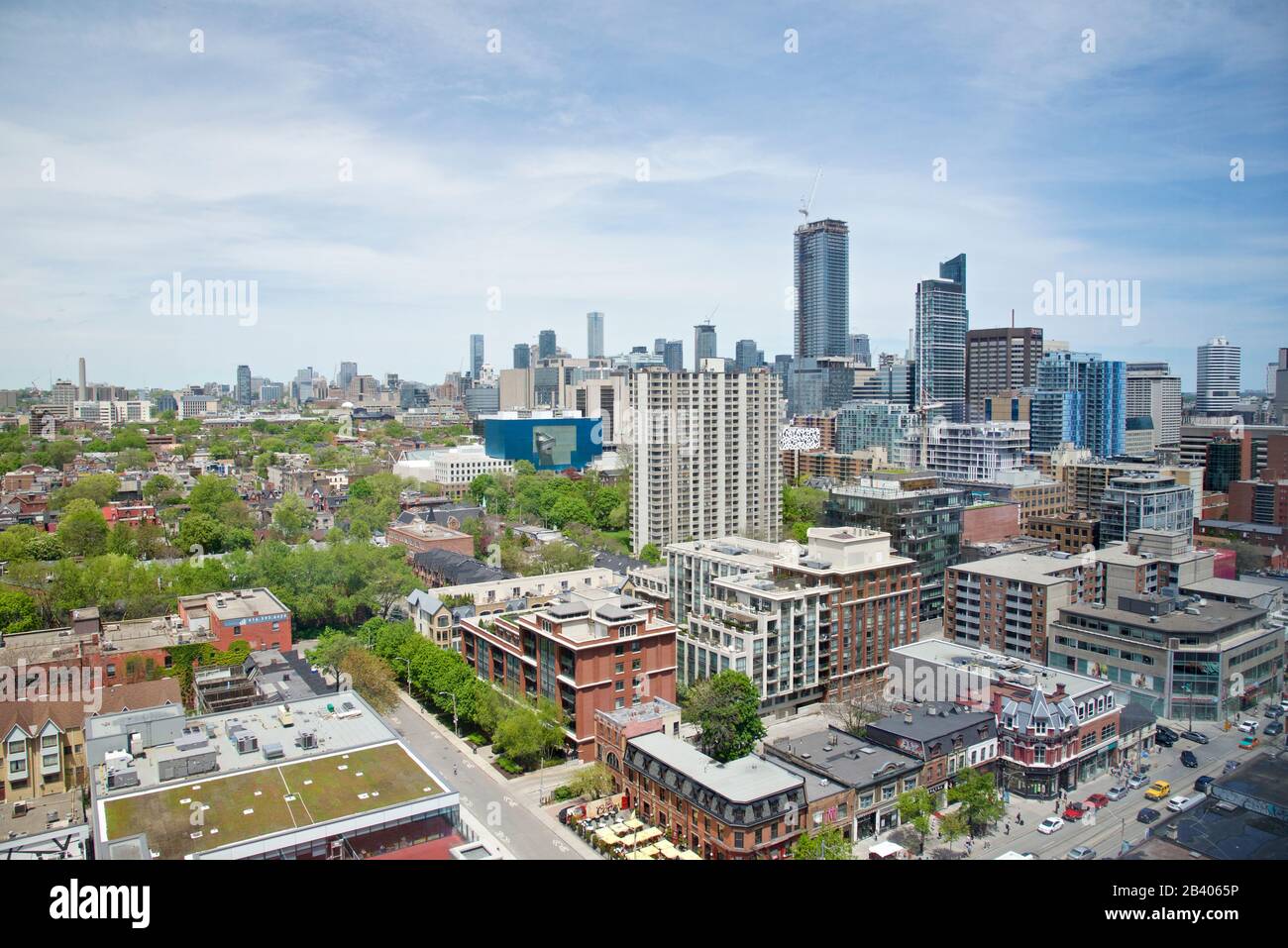 Bird-eye view of Toronto downtown ( North of Richmond St W and Spadina ...