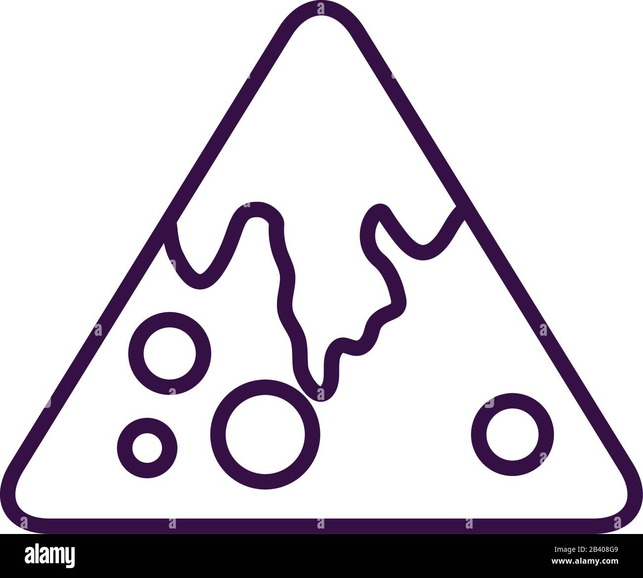 Mexican nacho line style icon design, Mexico culture tourism landmark ...