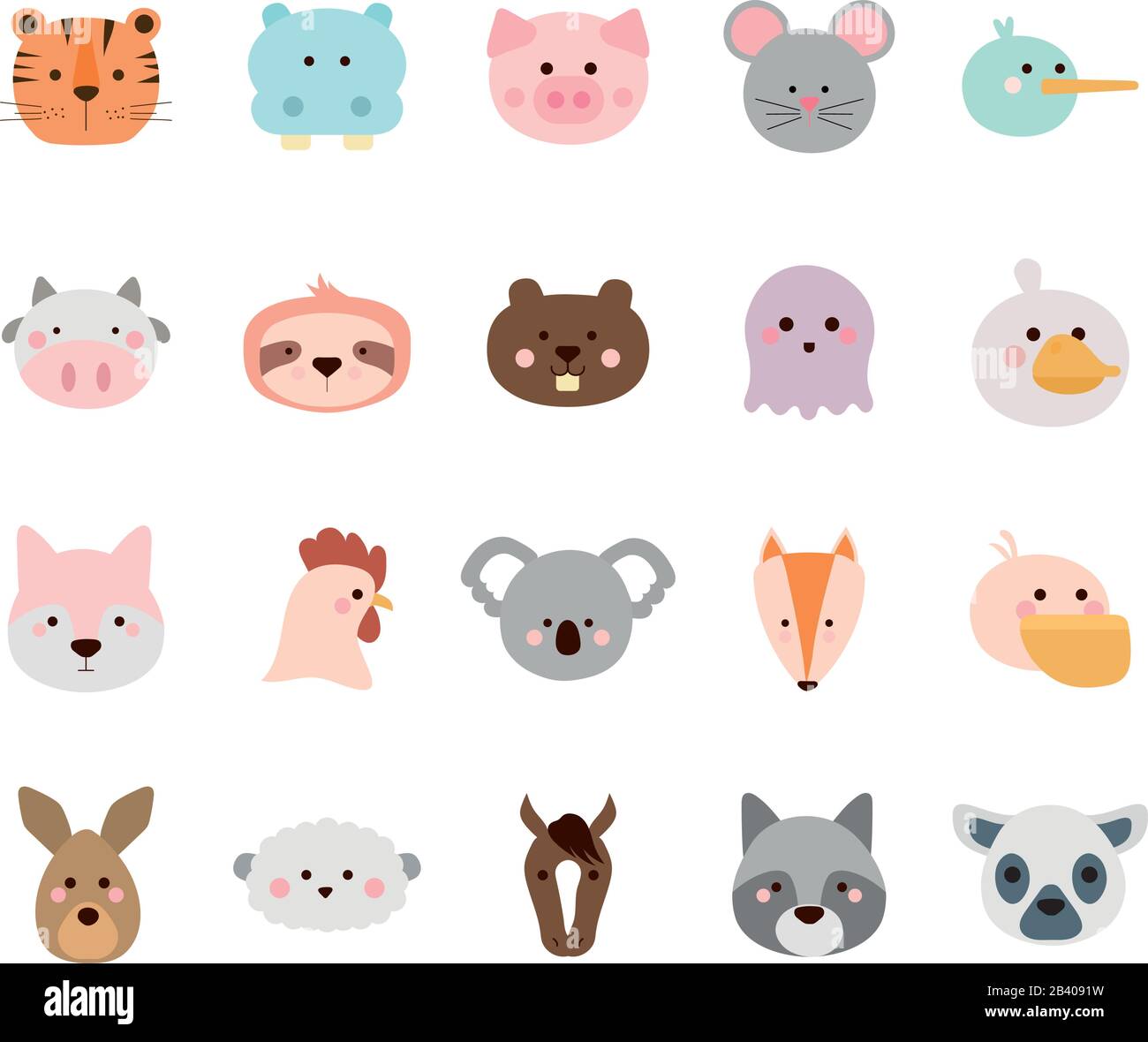 Cute animal cartoons Stock Vector Images - Alamy