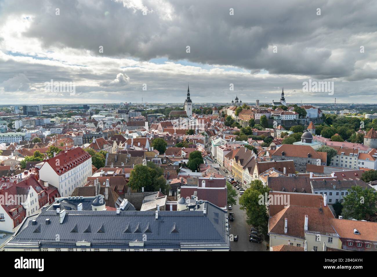 The Attractions of the Beautiful Medieval Town of Tallinn Stock Photo ...