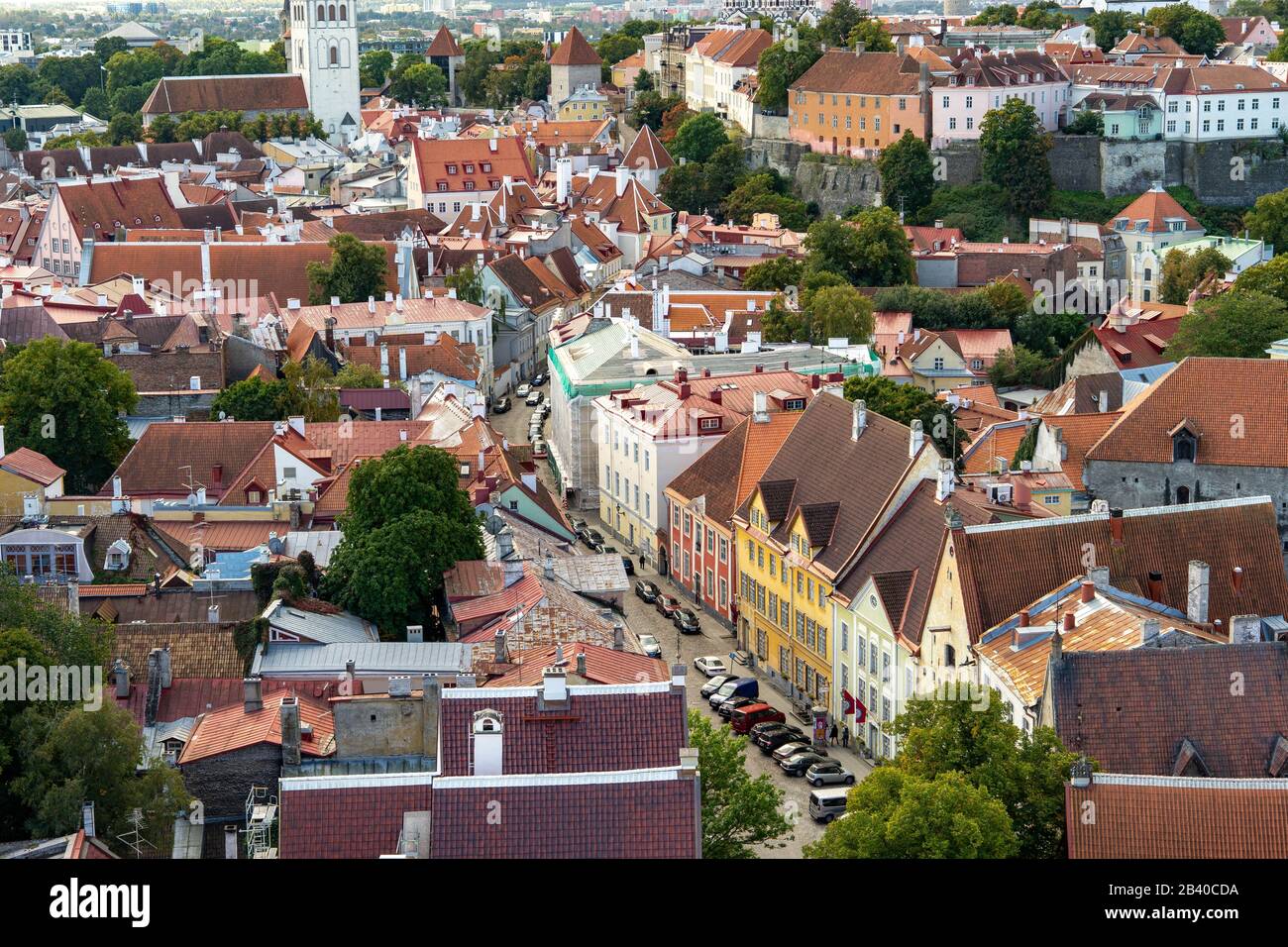 The Attractions of the Beautiful Medieval Town of Tallinn Stock Photo ...