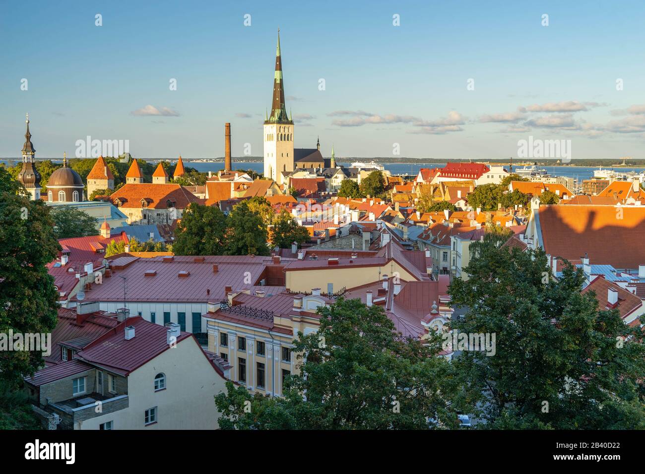 The Attractions of the Beautiful Medieval Town of Tallinn Stock Photo ...