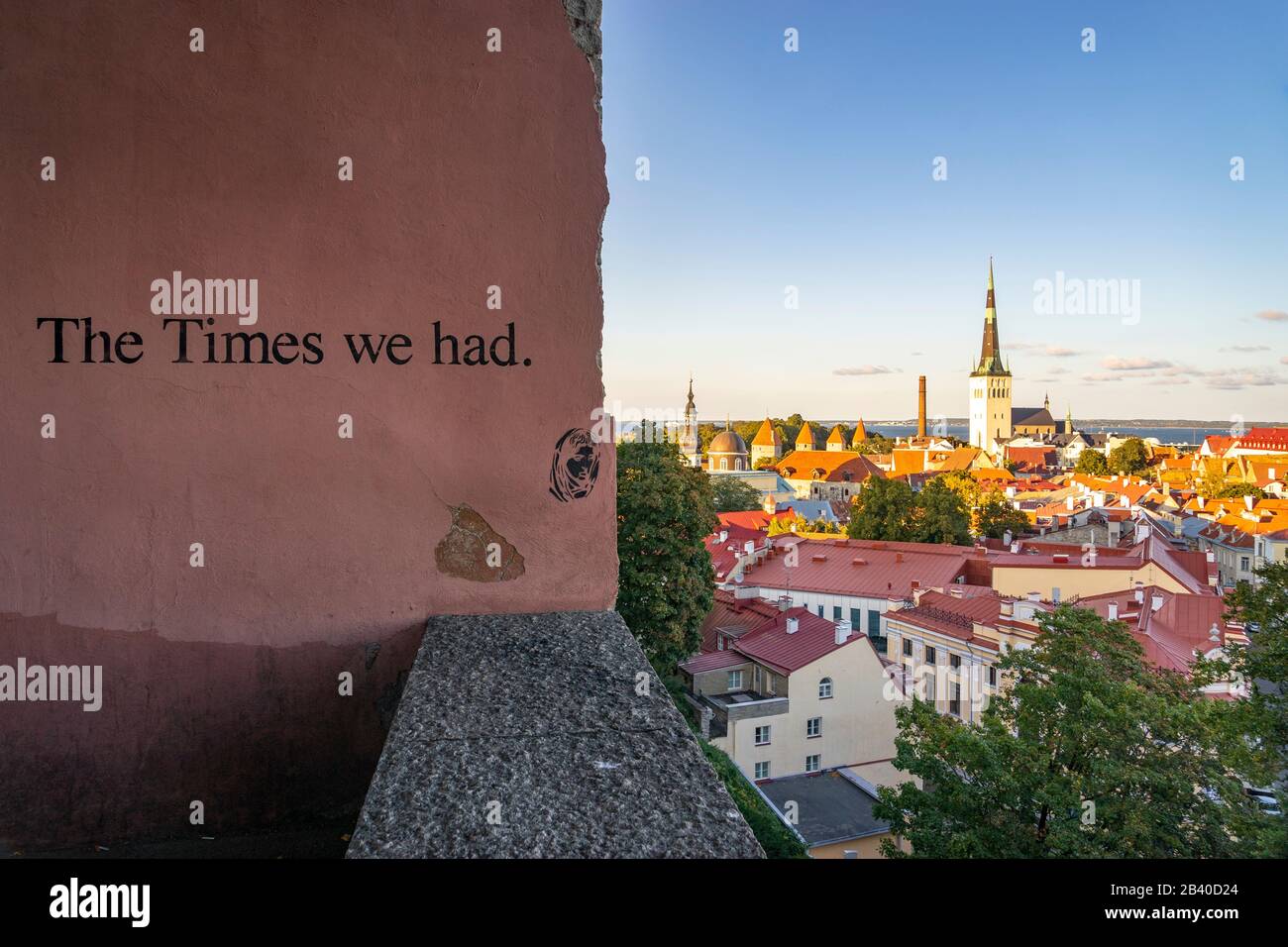 The Attractions of the Beautiful Medieval Town of Tallinn Stock Photo ...