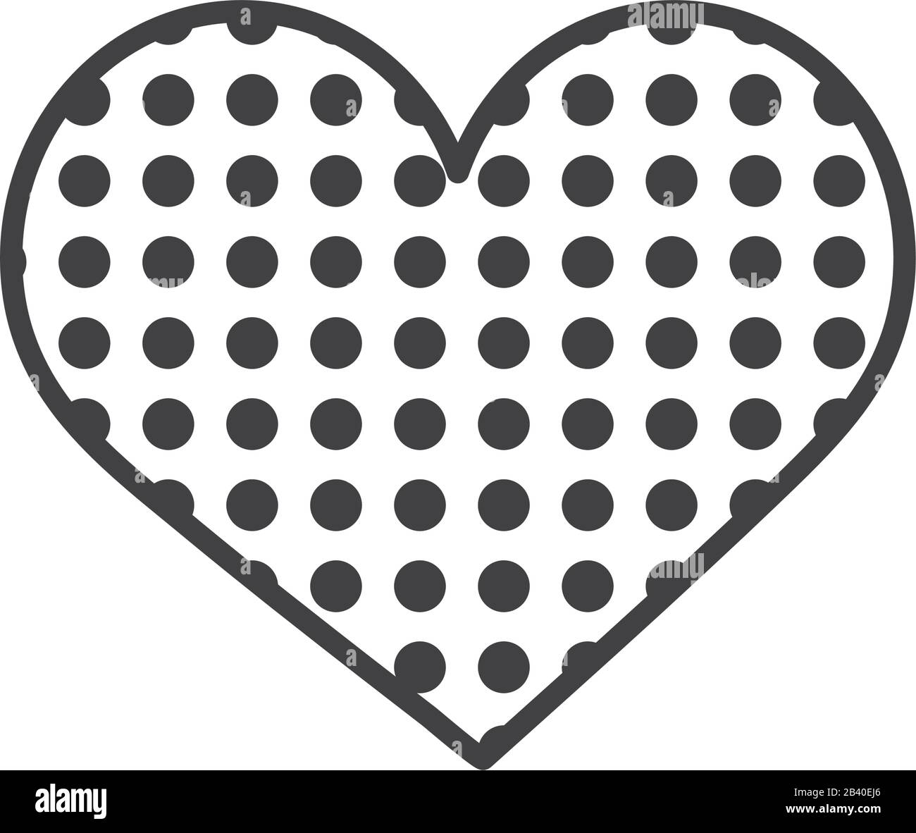 cute heart line style icon design of love passion romantic valentines ...