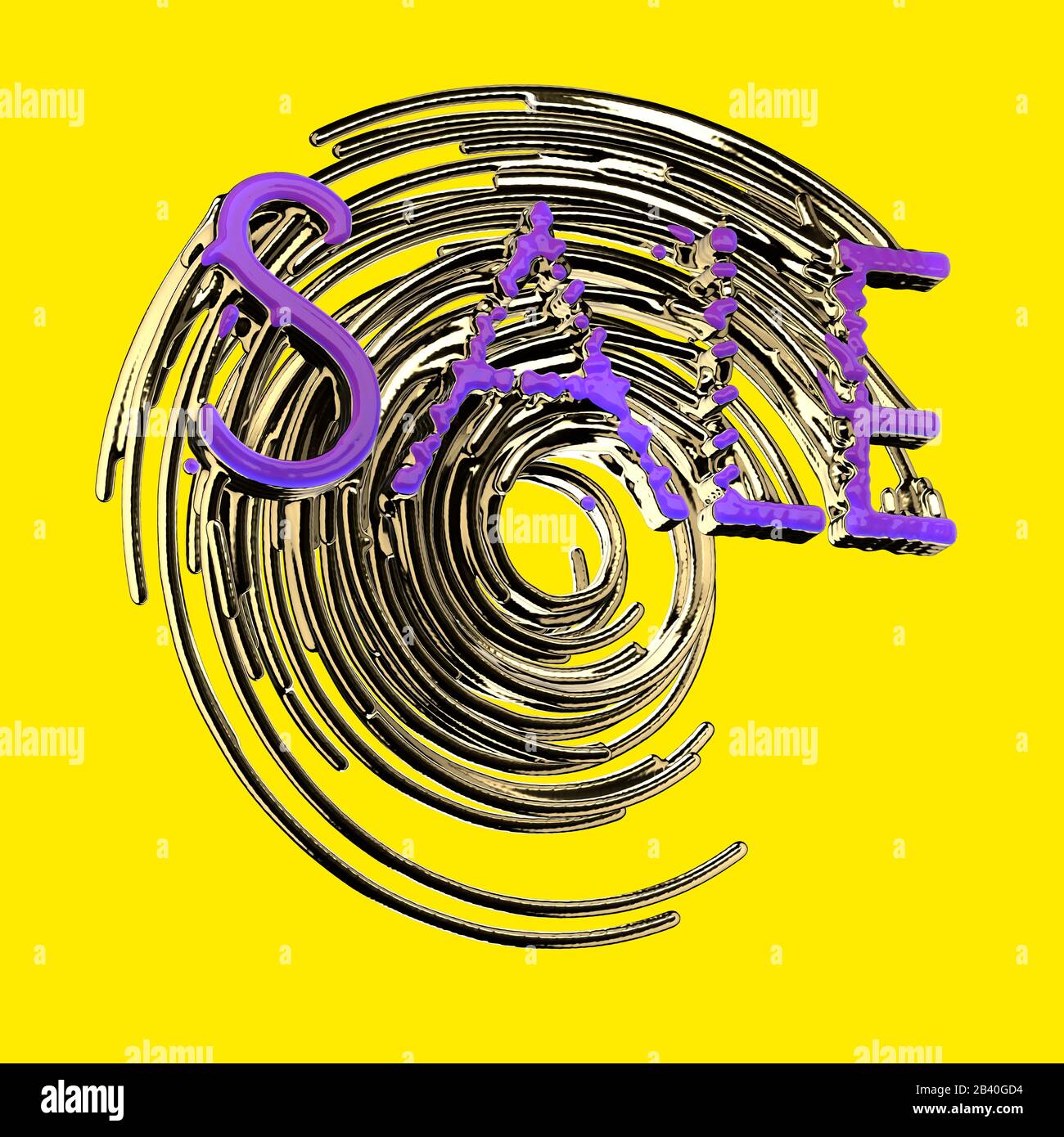 Sale lettering calligraphy made by gold and pick wax, business 3d ...