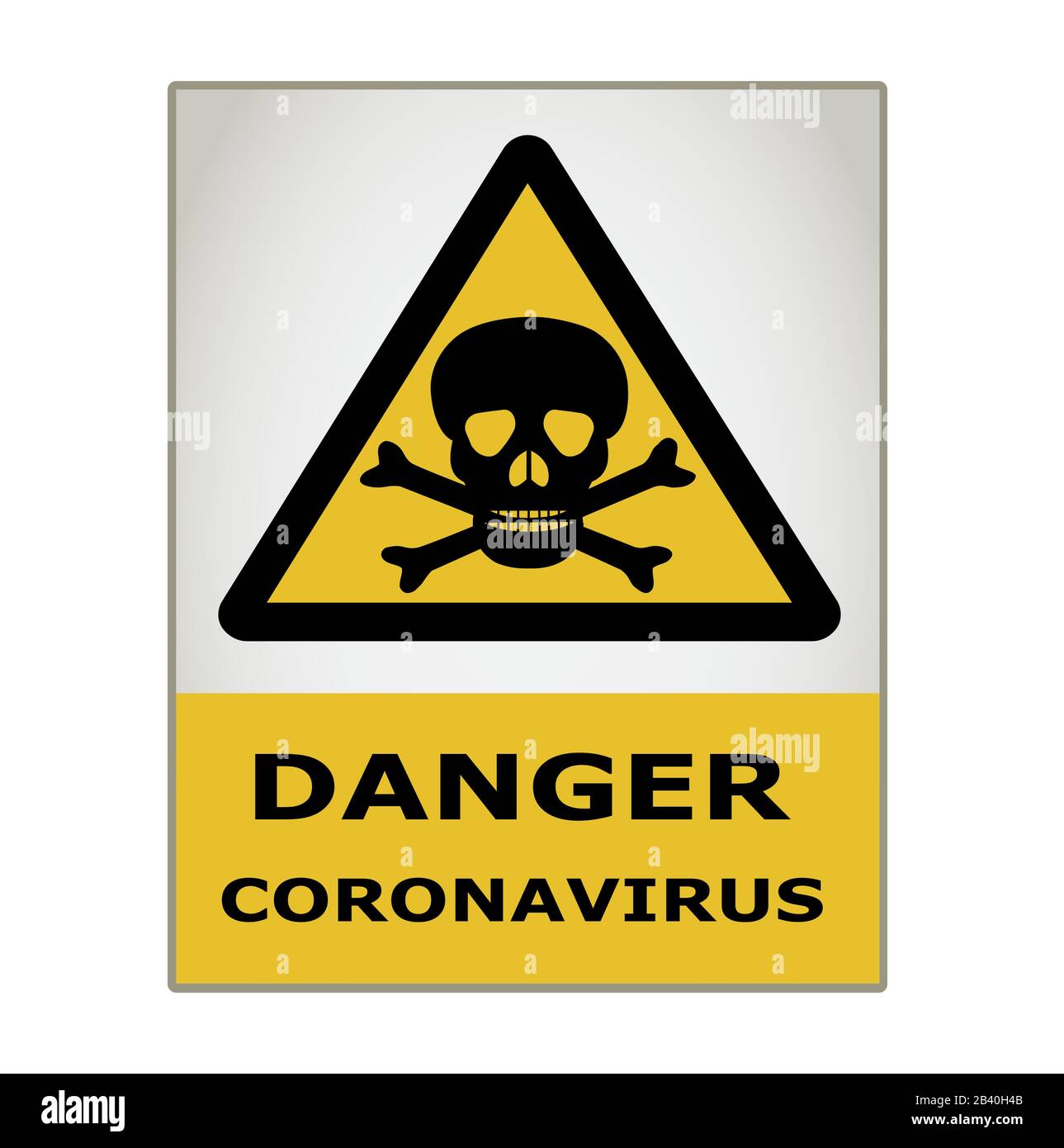 Warning danger coronavirus, caution board card vector Stock Vector ...