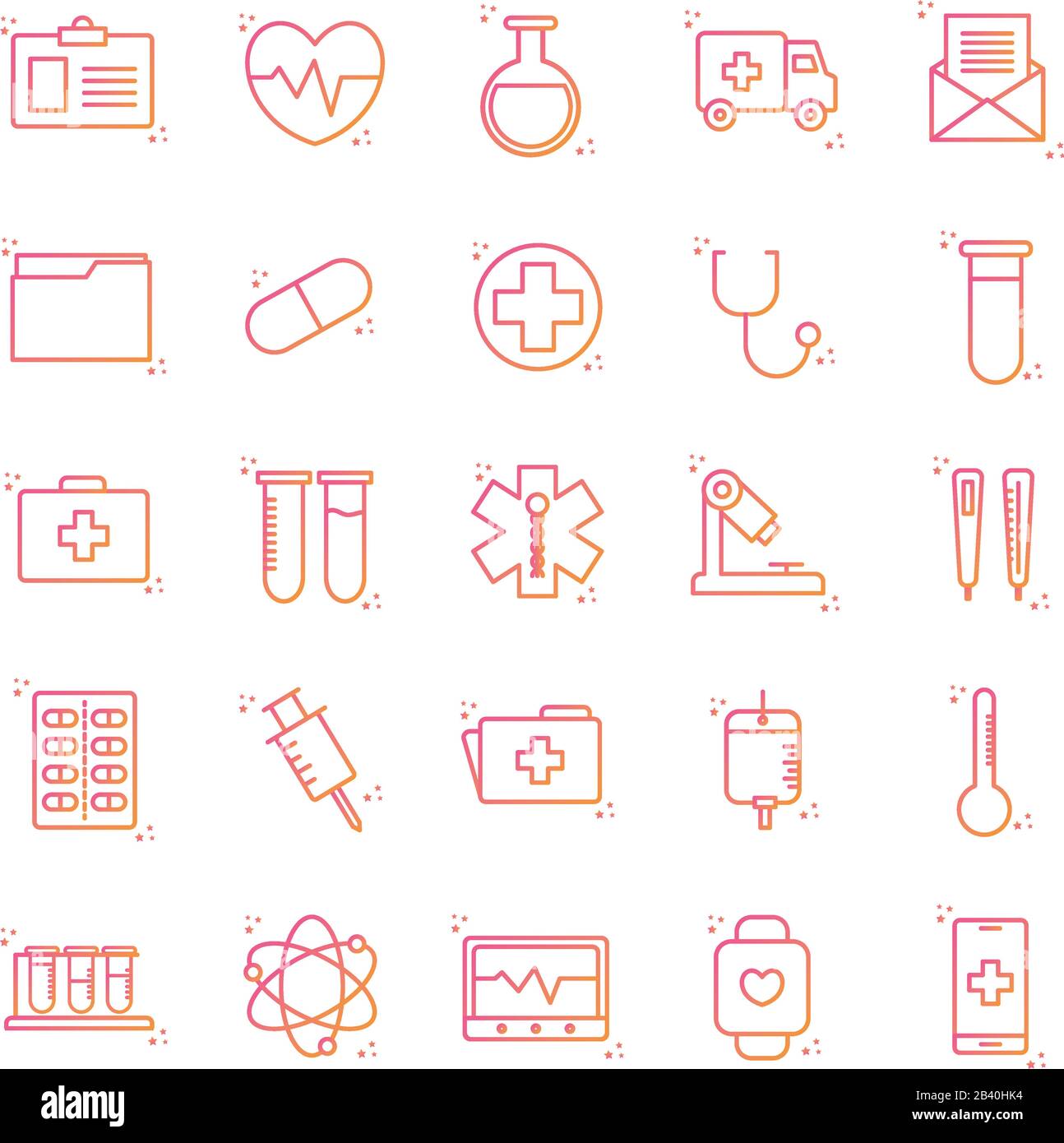 medical gradient style icon set vector design Stock Vector Image & Art ...