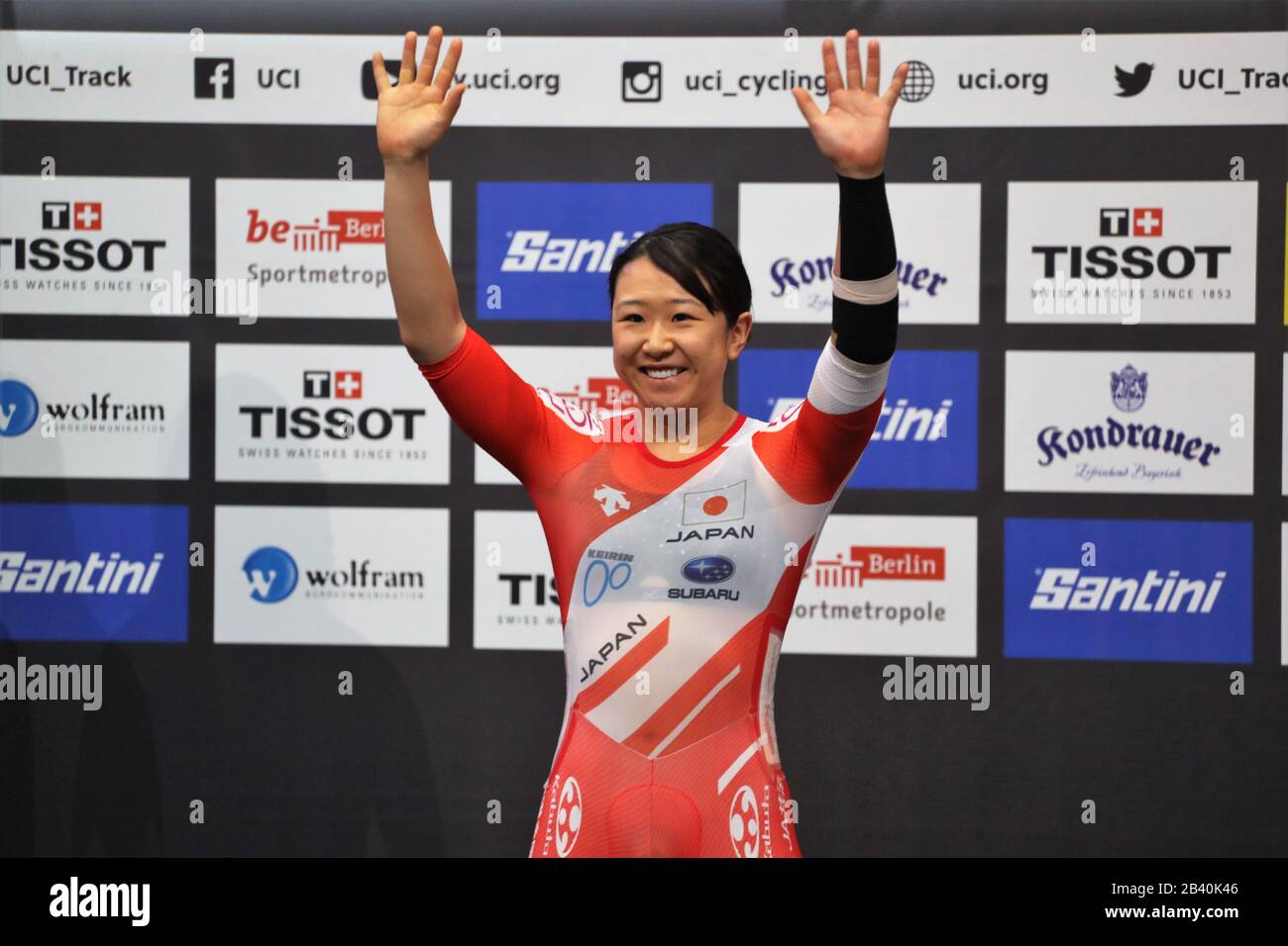 Yumi Kajhara of Japon Women's Omnium - Points Race Podium during the ...