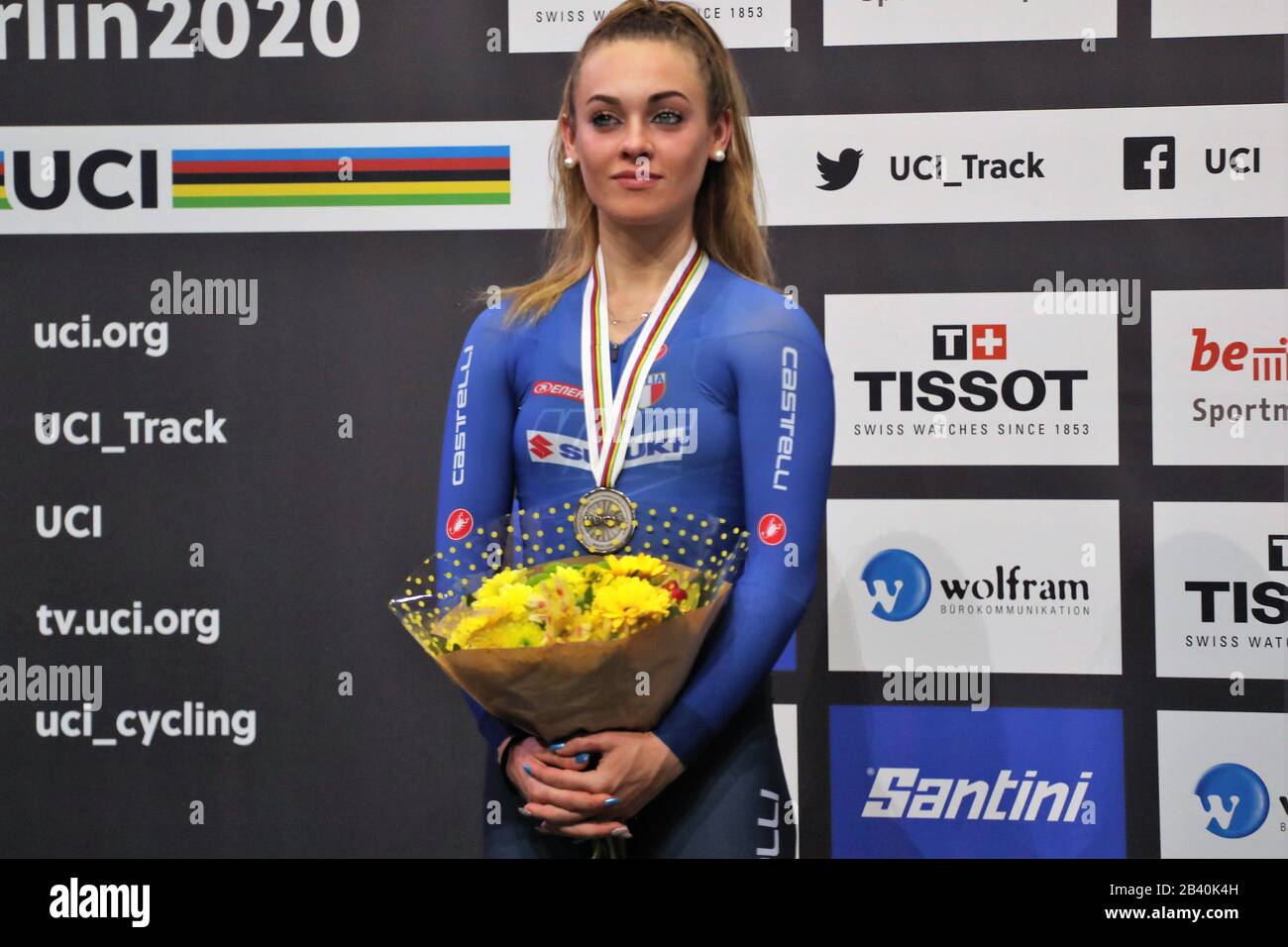 Letizia Paternoster of Italy Women's Omnium - Points Race Podium during ...