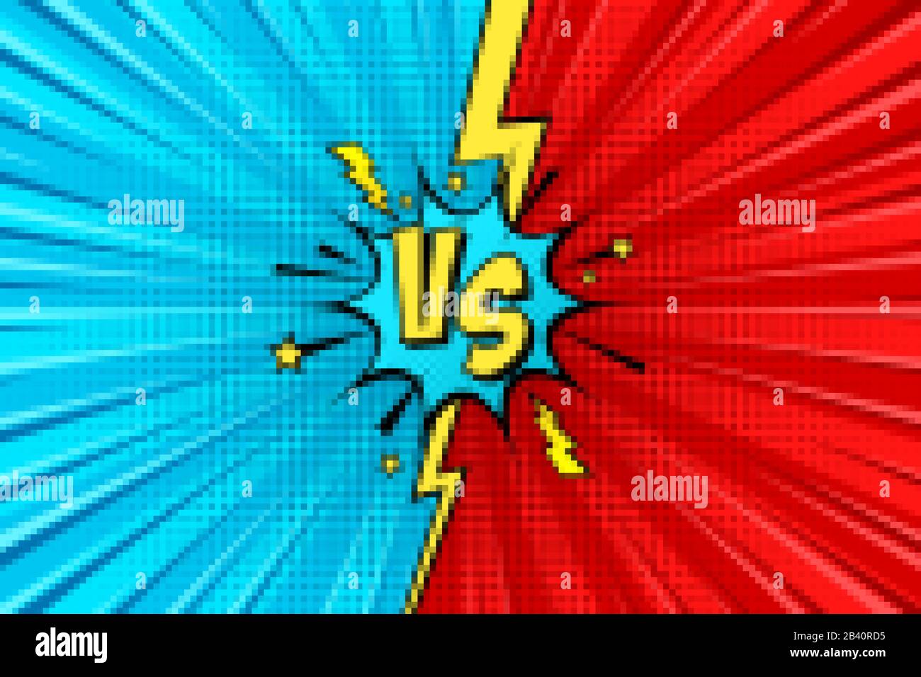 Cartoon comic background. Fight versus. Comics book colorful ...