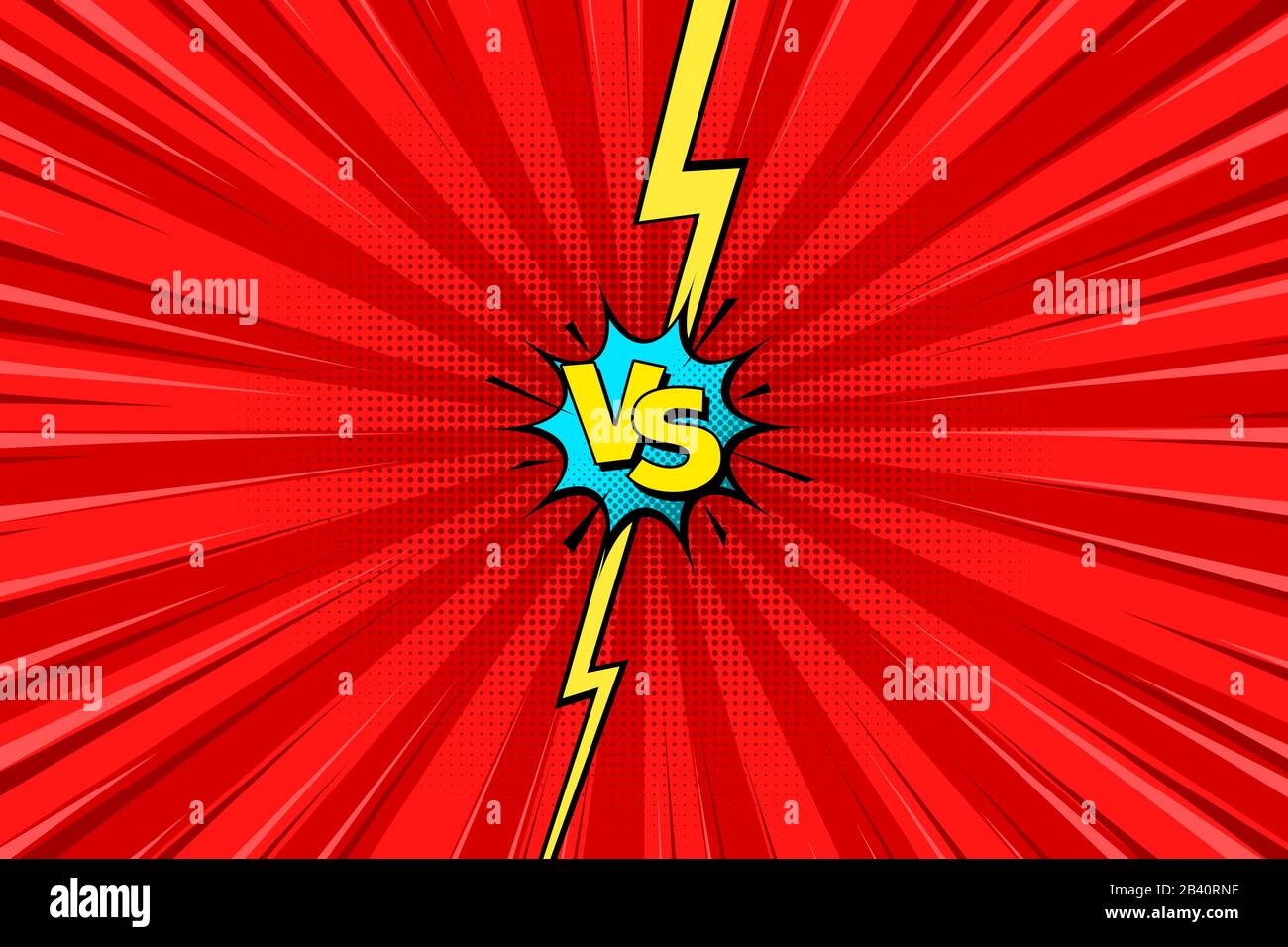 Cartoon comic background. Fight versus. Comics book colorful ...