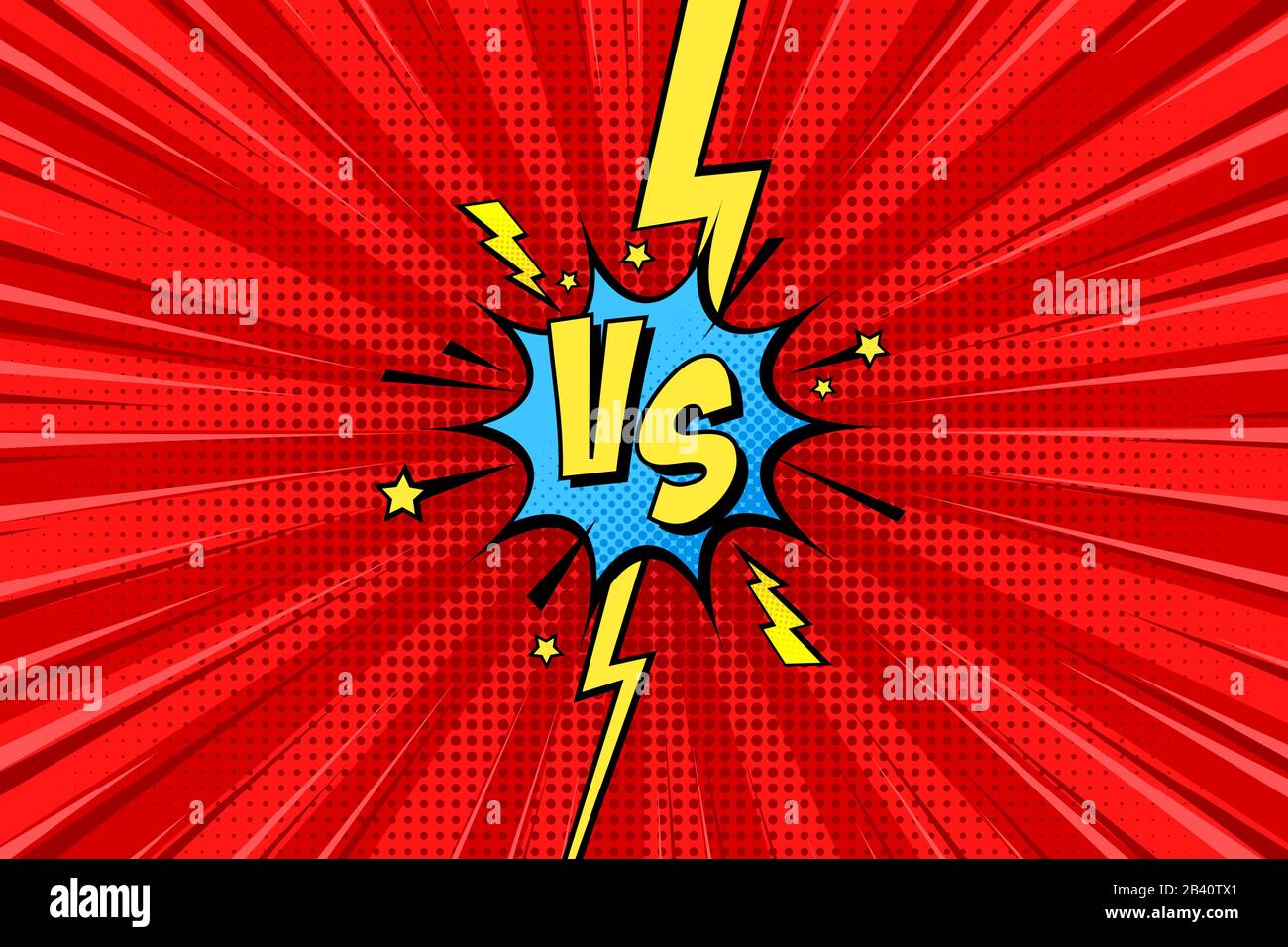 Cartoon comic background. Fight versus. Comics book colorful ...