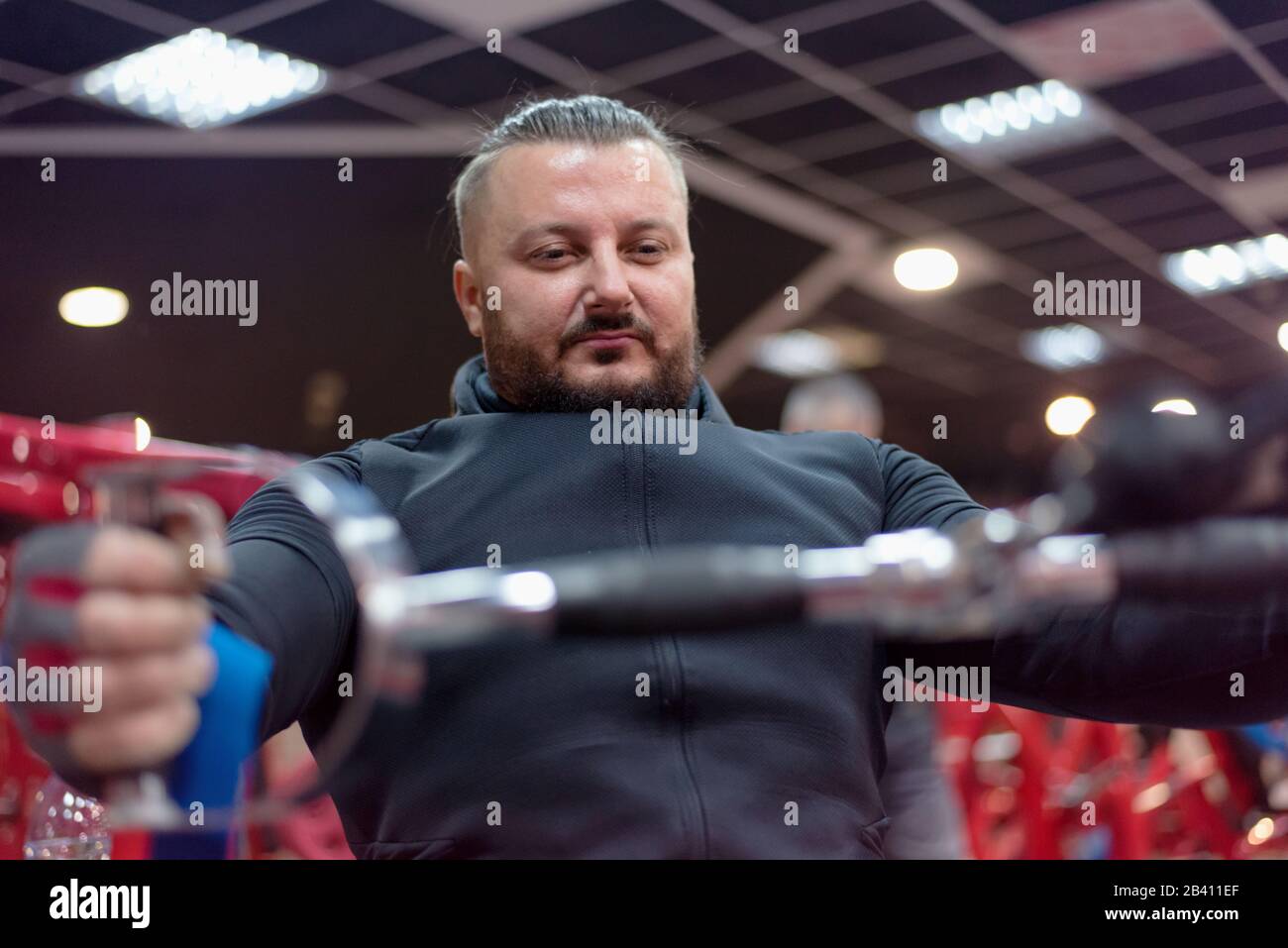 Hard Core Bodybuilding. Muscular athletic bodybuilder fitness model ...