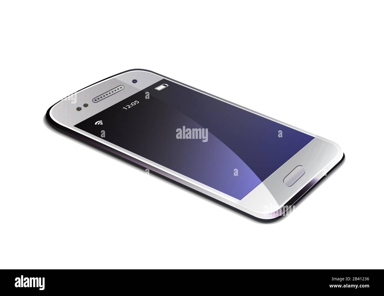 Mobile phone realistic vector blue object Stock Vector Image & Art - Alamy