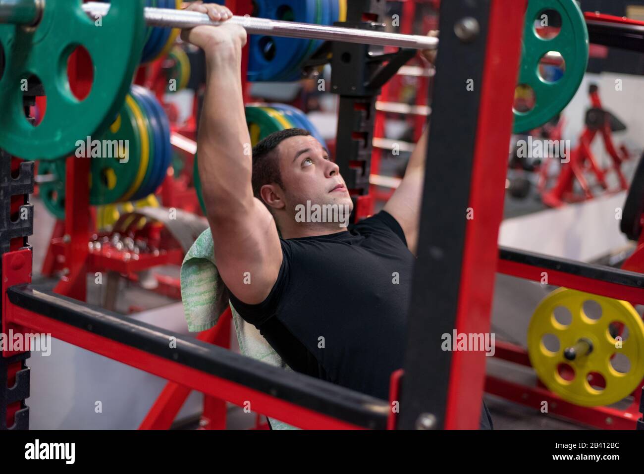 Hard Core Bodybuilding. Muscular athletic bodybuilder fitness model ...