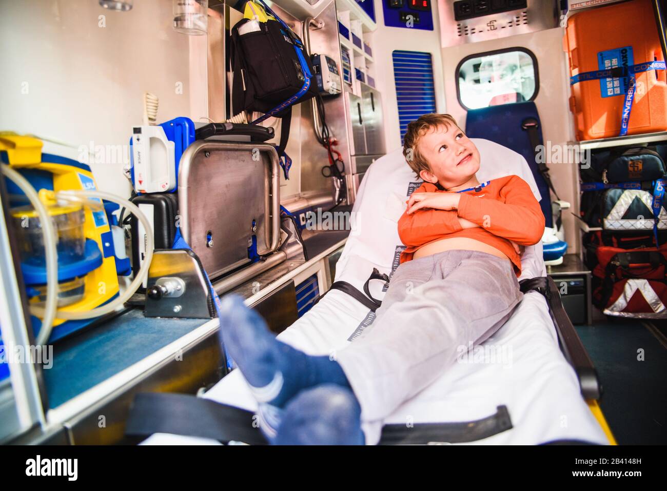 Boy in the ambulance hi-res stock photography and images - Alamy