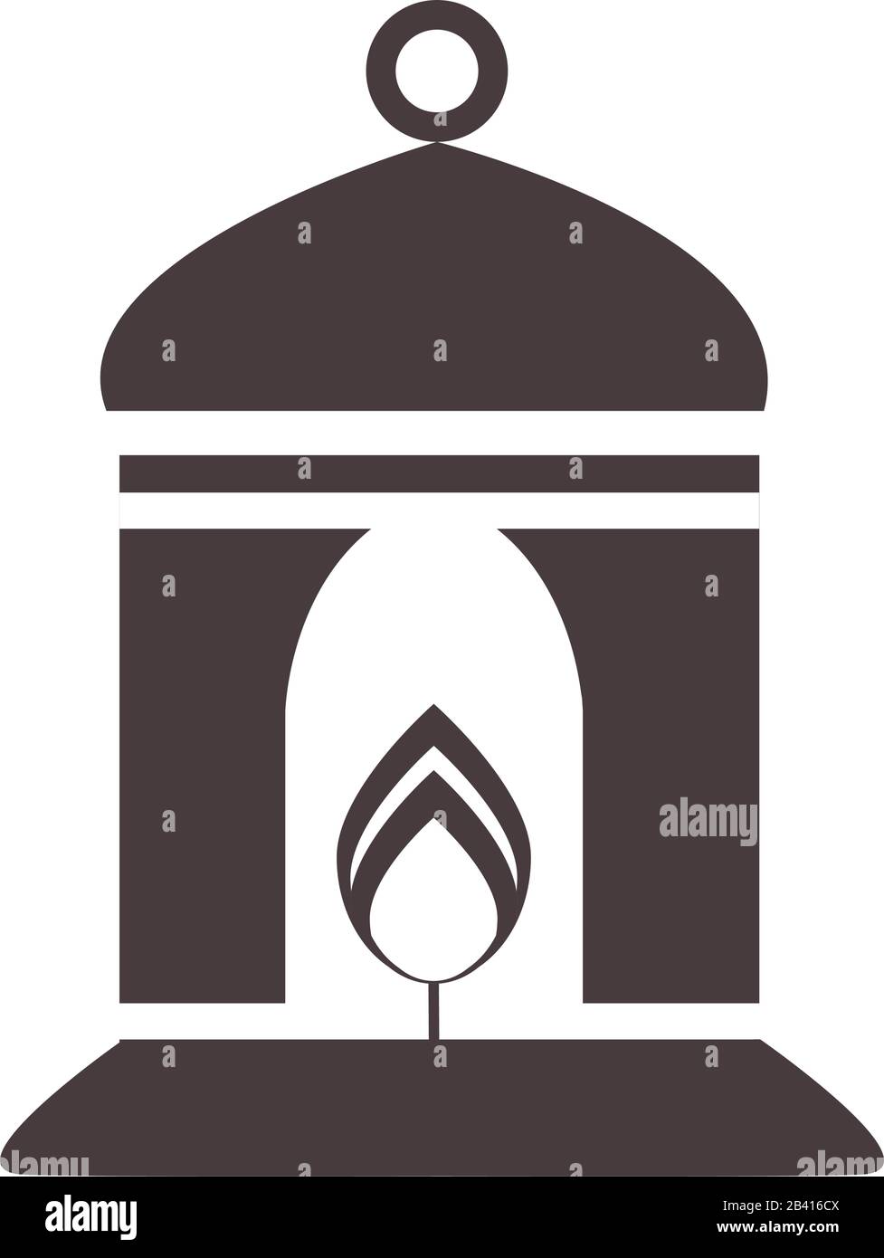 burning candle in lantern ramadan arabic islamic celebration vector ...