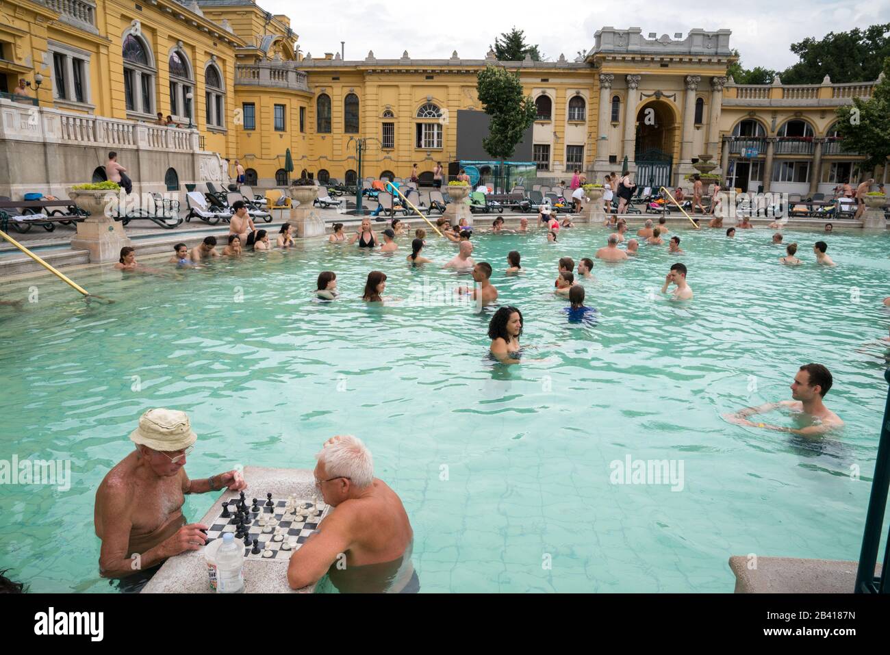 Hungary, Budapest, Szechenyi Spa thermal pools Stock Photo - Alamy