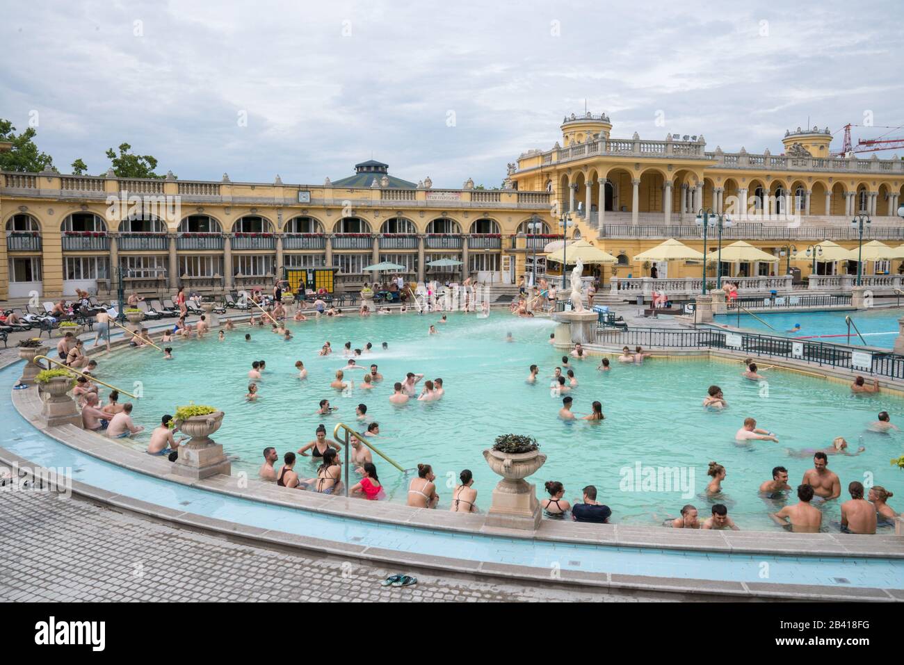 Hungary, Budapest, Szechenyi Spa thermal pools Stock Photo - Alamy