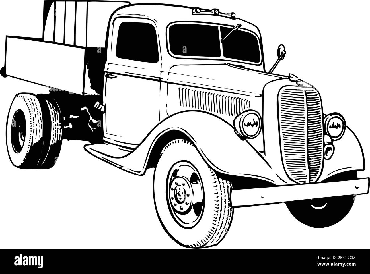 Farm Truck Vector Illustration Stock Vector Image & Art - Alamy