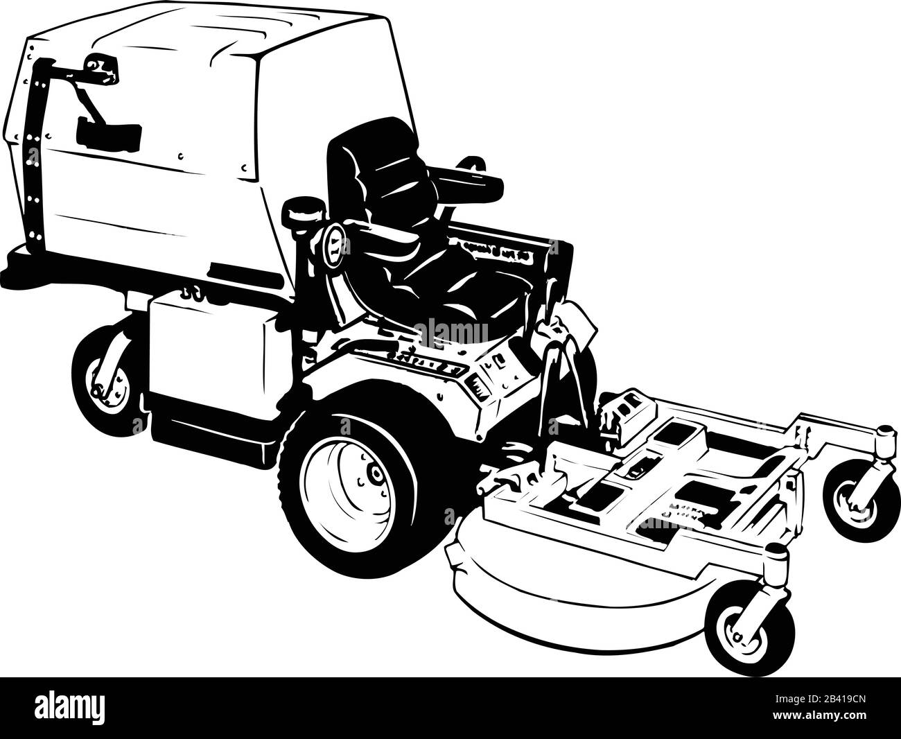 Riding Lawnmower Vector Illustration Stock Vector Image & Art - Alamy
