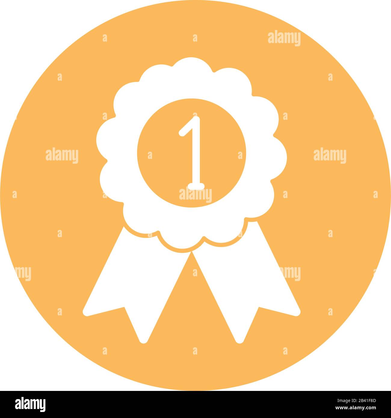 number one seal stamp silhouette block style icon design, Winner first ...