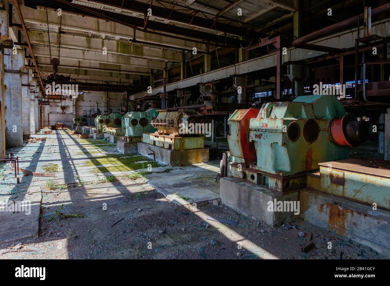 Remains of old production hall hi-res stock photography and images - Alamy