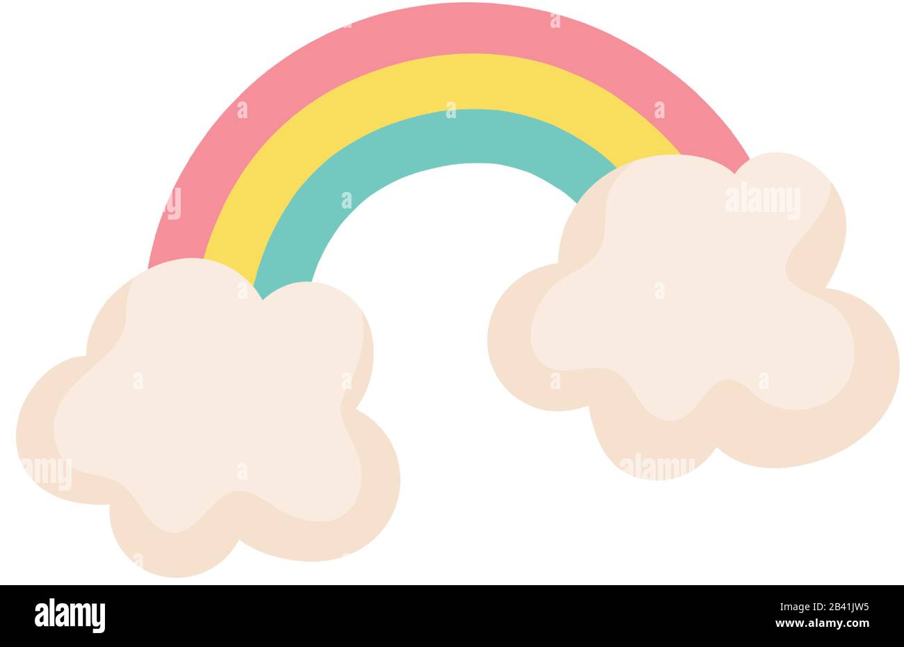 rainbow clouds fantasy magic design icon vector illustration Stock ...