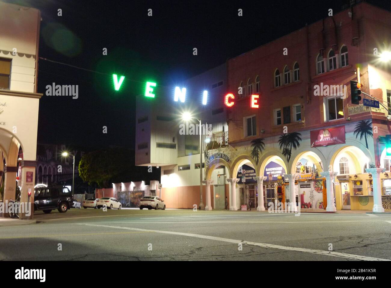 Venice Sign during Christmastime in CA Stock Photo - Alamy