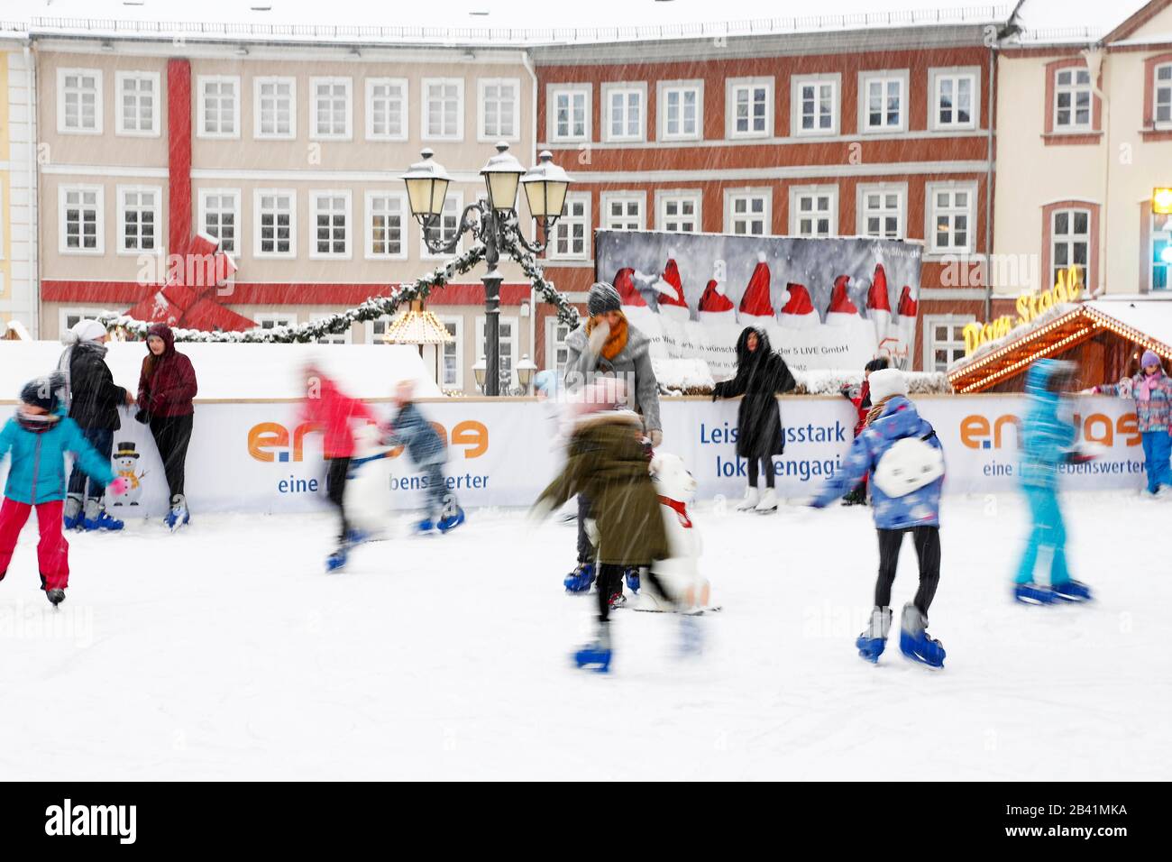 Christmas skating rink, Domplatz, Wetzlar, Hesse, Germany Stock Photo ...