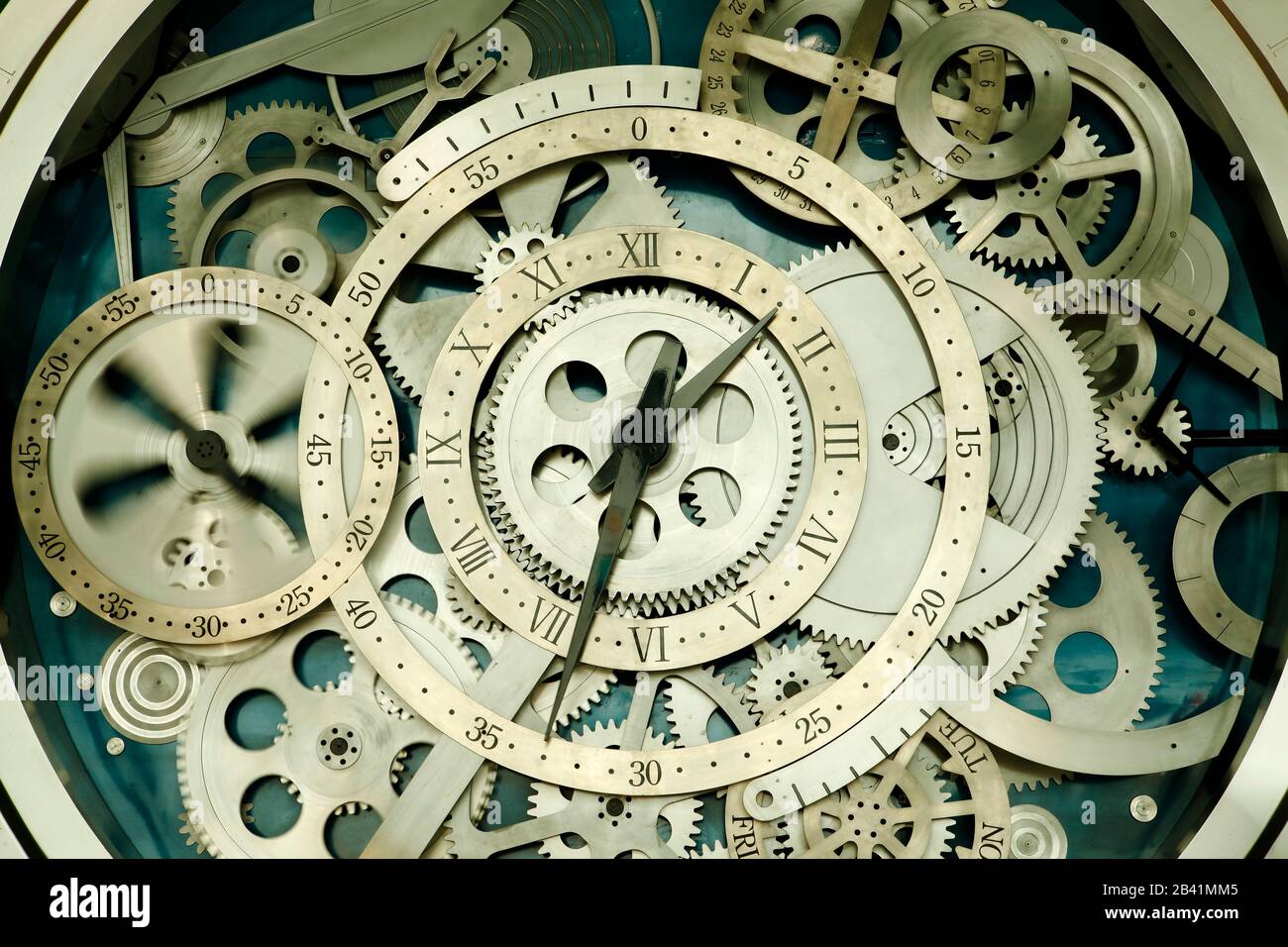 Rotating clock, close-up Stock Photo - Alamy