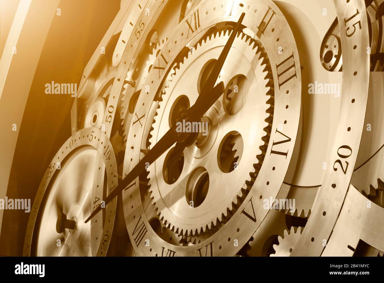 Rotating clock, close-up Stock Photo - Alamy