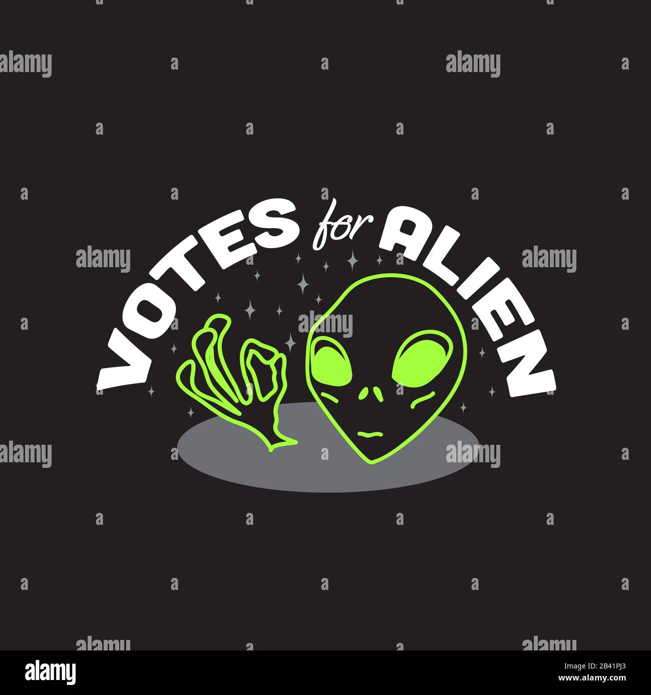 Alien tee shirt Stock Vector Images - Alamy