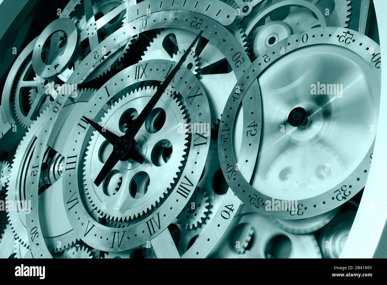 Rotating clock, close-up Stock Photo - Alamy