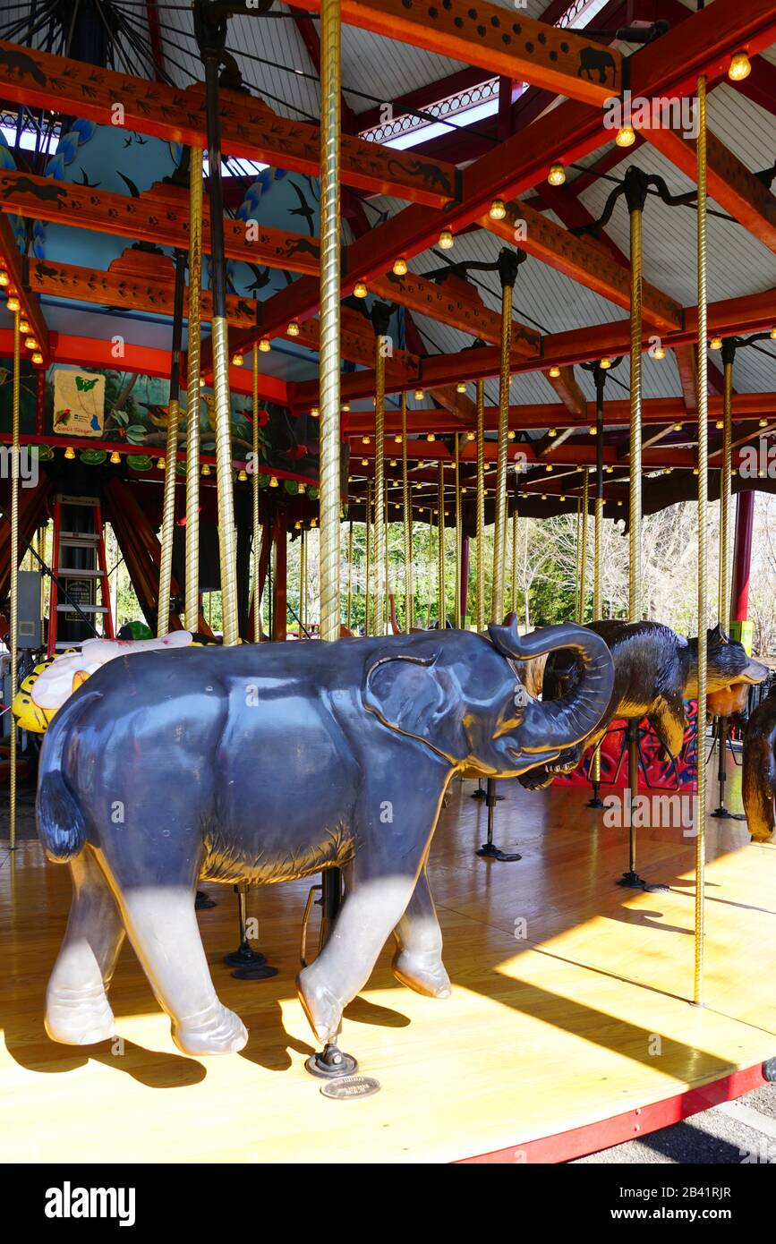 WASHINGTON, DC -22 FEB 2020- View of the Conservation Carousel, a ...