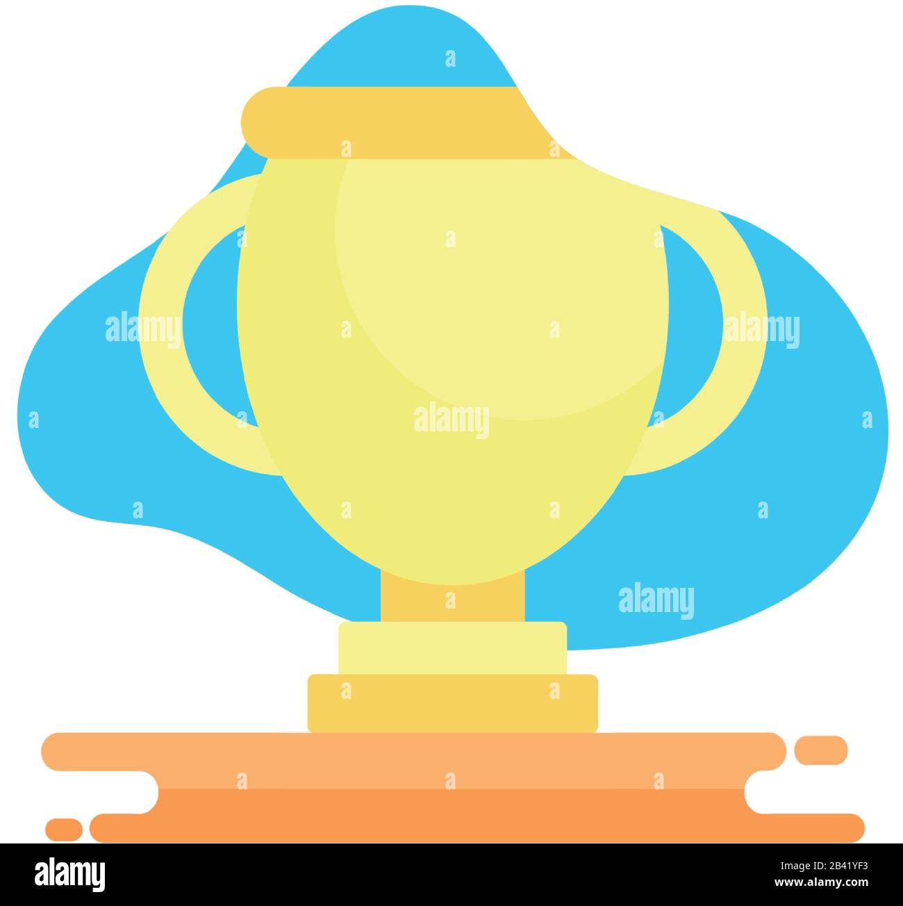 Trophy flat block style icon design, Winner first position competition ...