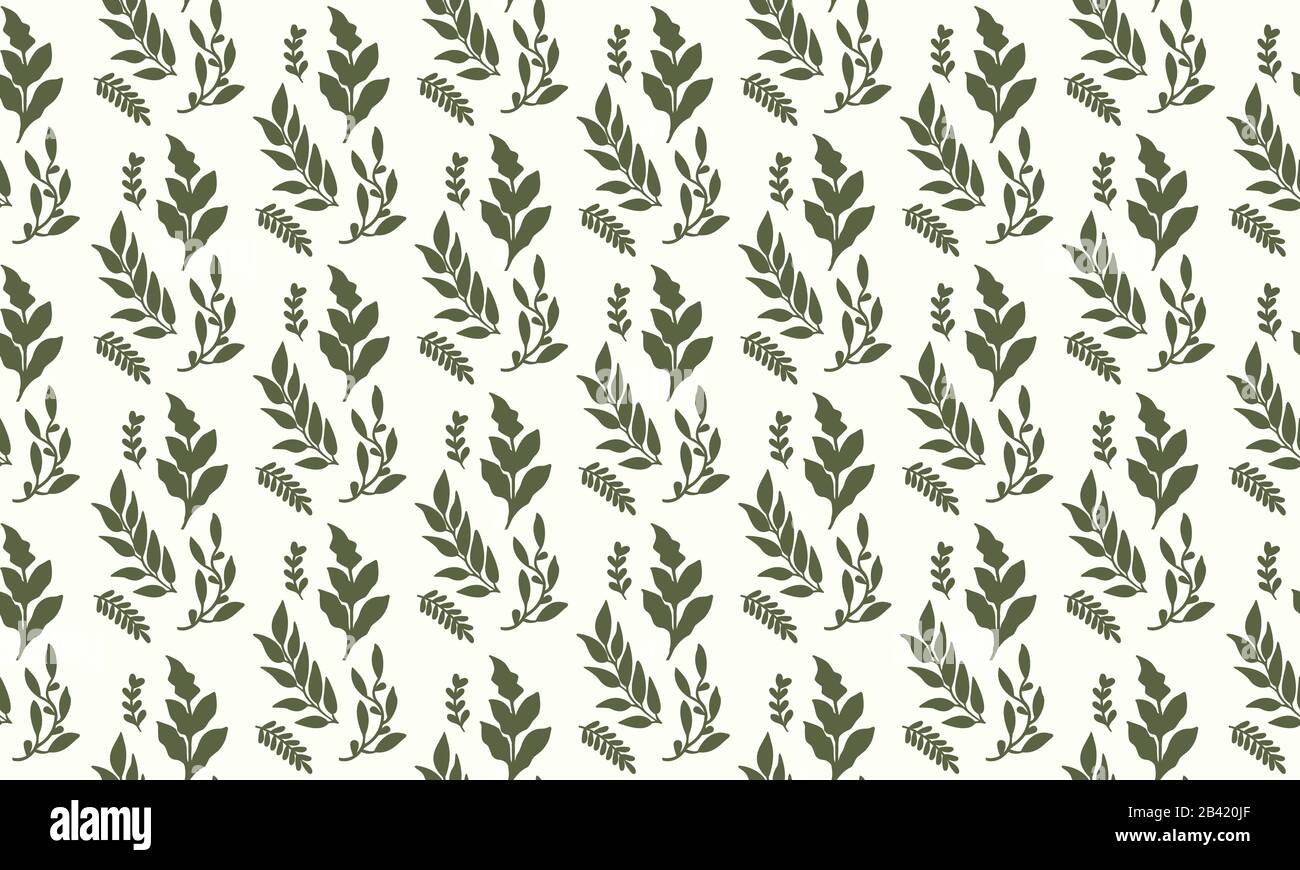 Modern Botanical leaf pattern background, with seamless flower design ...