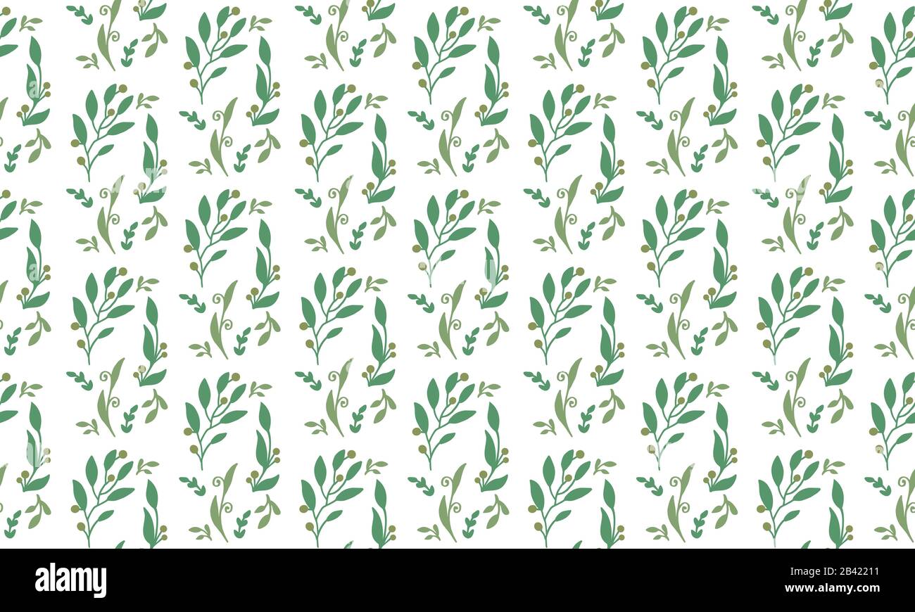 Botanical leaf pattern background, with elegant flower design Stock ...
