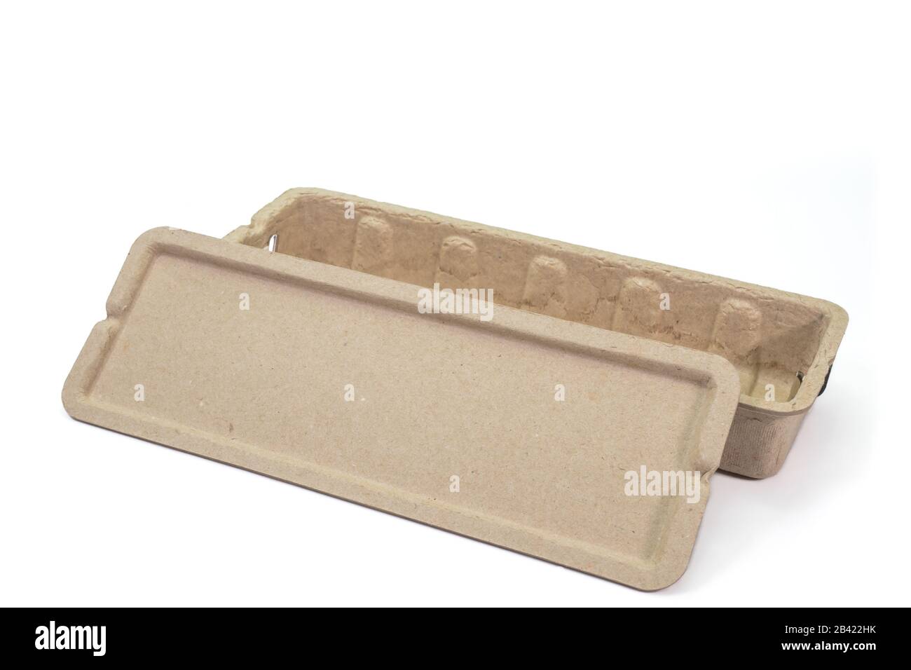 The close up of pen and pencil case box storage (recycle paper box) on ...