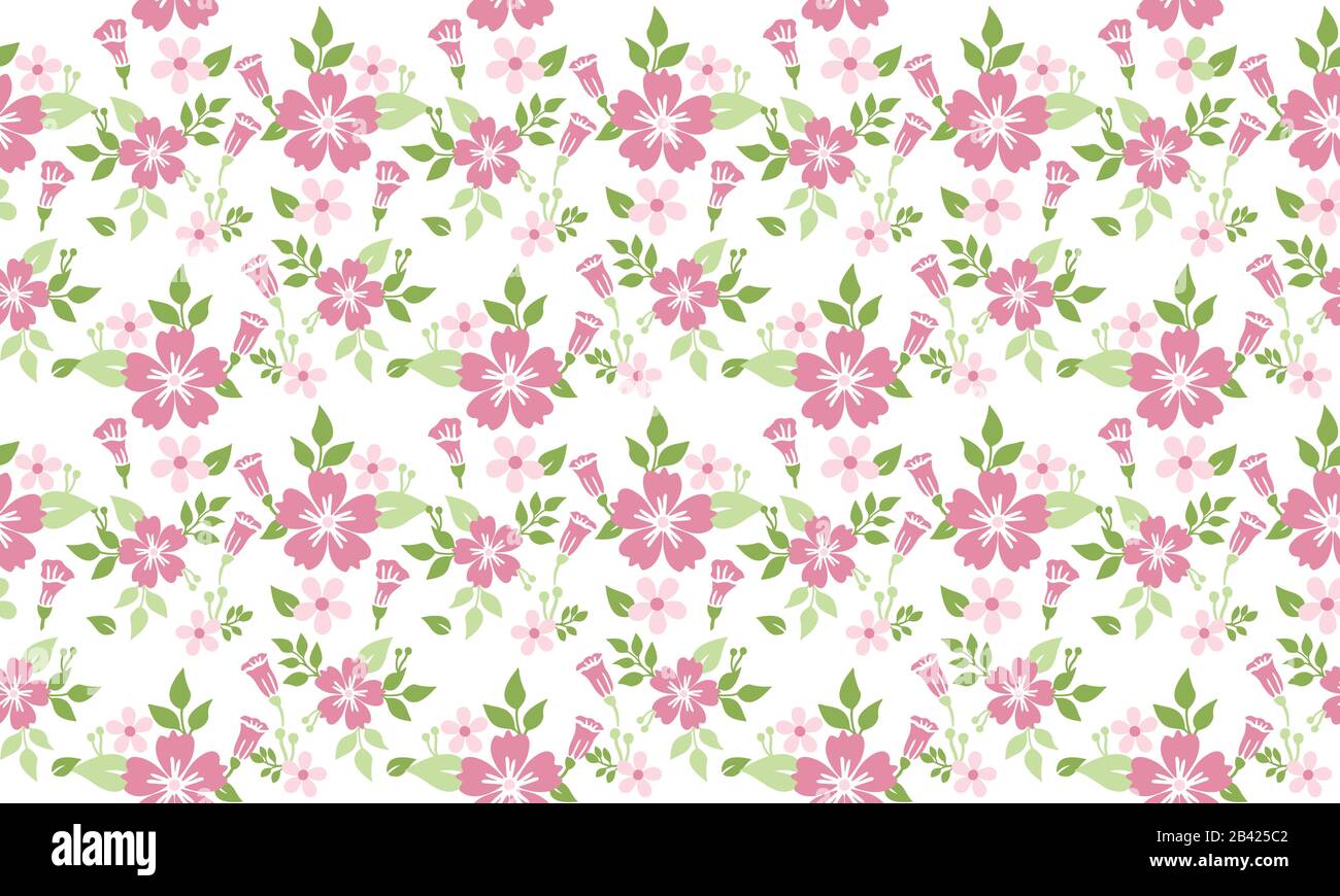 Template design for Botanical leaf, with beautiful flower pattern ...