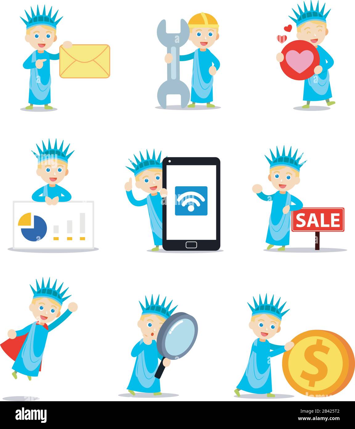 Set character of man performed on statue of liberty as New York ...