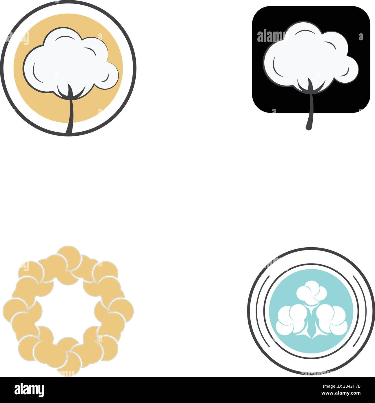 Cotton logo illustration vector design Stock Vector Image & Art - Alamy