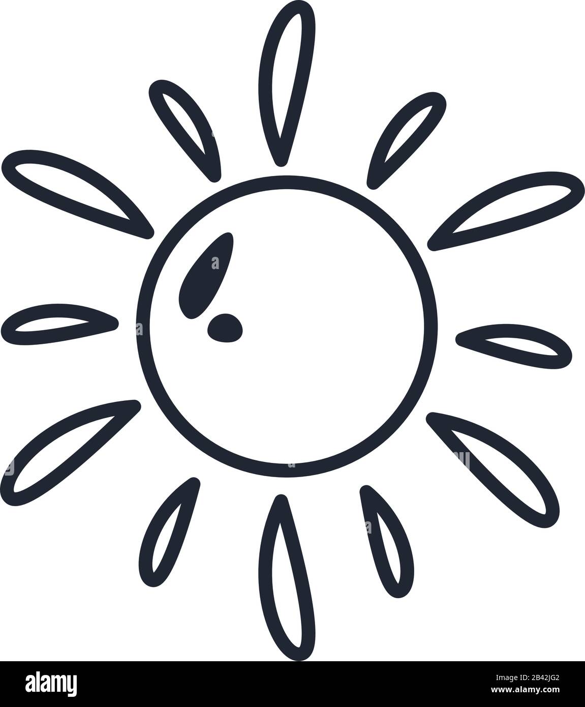 Sun line style icon design, summer nature tropical season holiday sunny ...