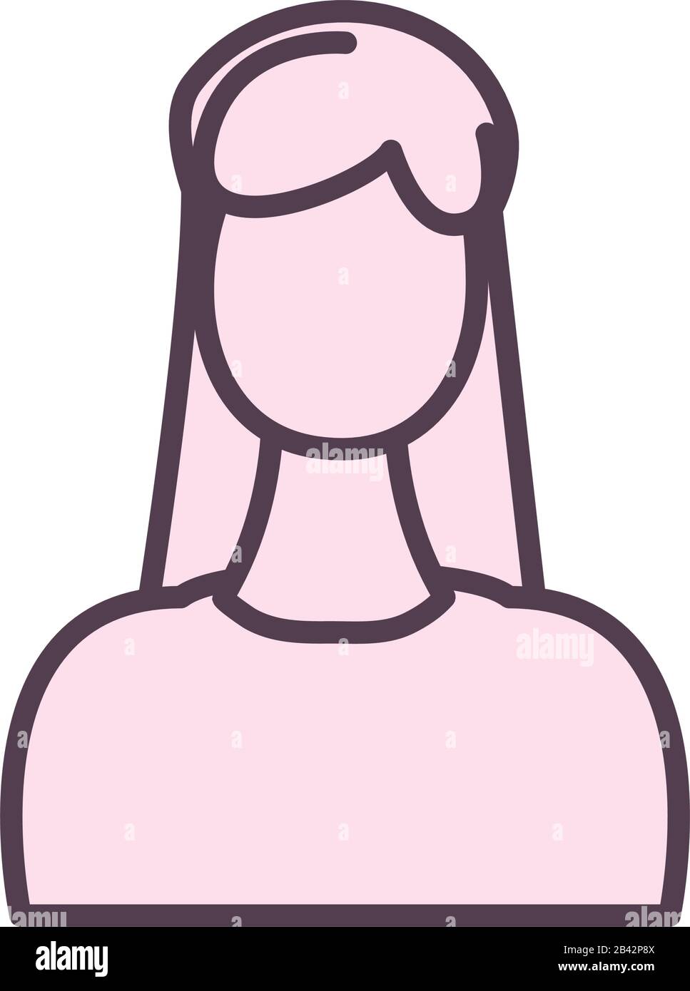 Avatar woman line style icon design, Girl female person people human ...