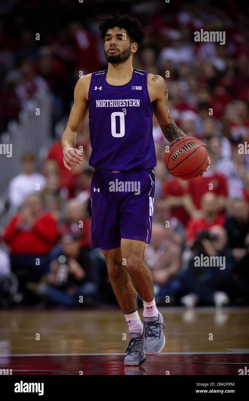 Madison, WI, USA. 4th Mar, 2020. Northwestern Wildcats guard Boo Buie ...
