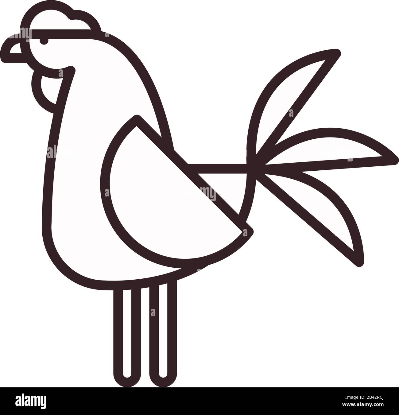 Cute chicken cartoon line style icon design, Animal zoo life nature ...
